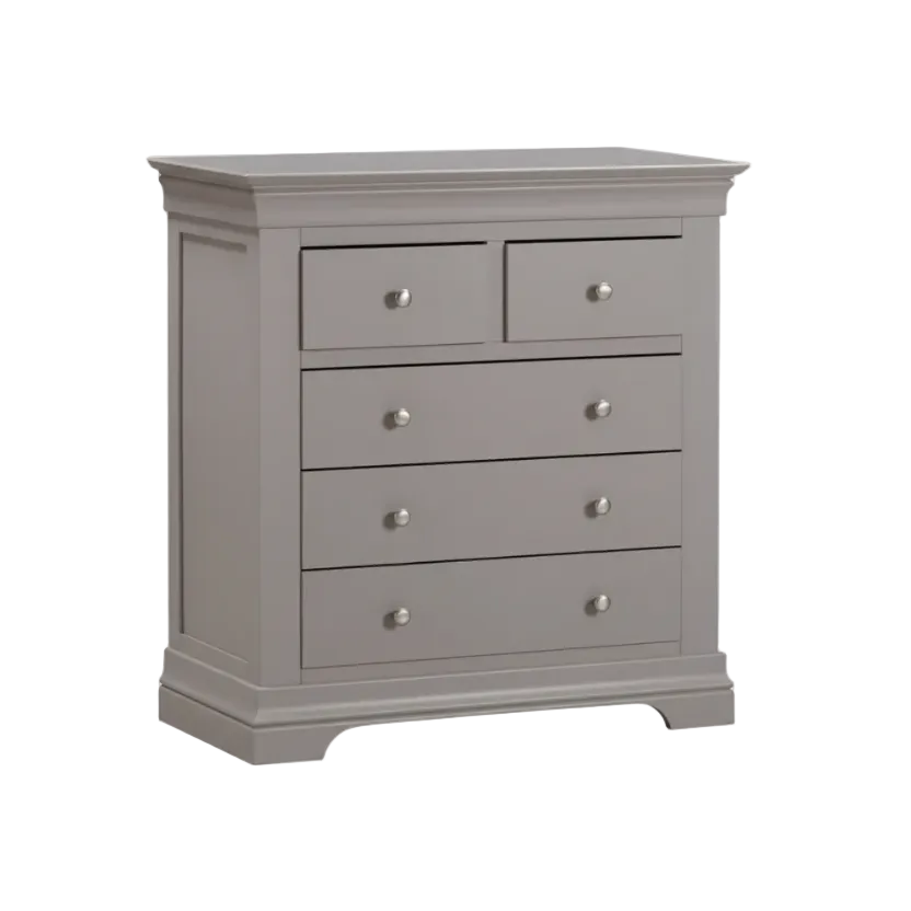Province 2 over 3 Drawer Chest - Grey – Caffreys Furniture